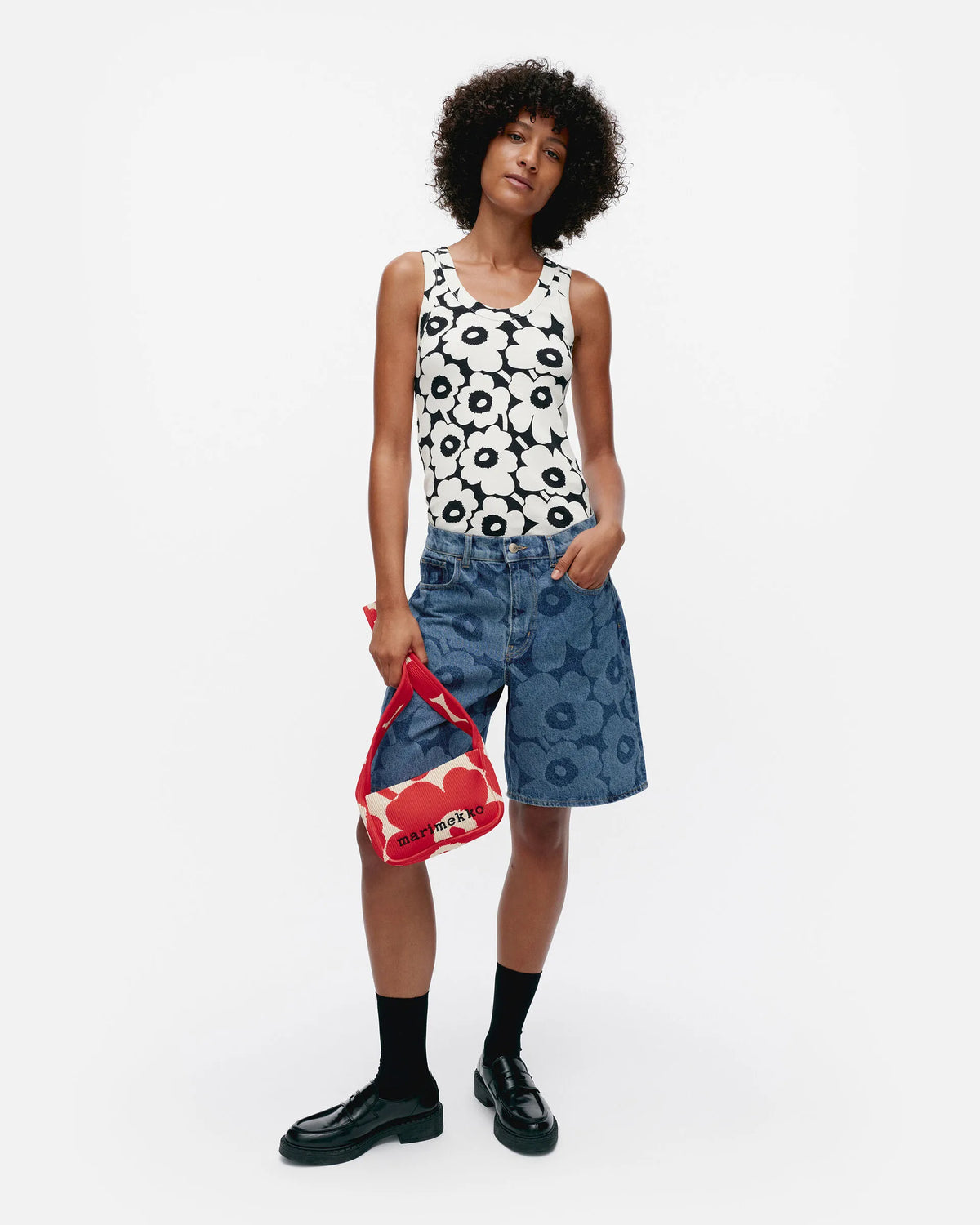 Marimekko 2025 Marssi Unikko Denim Shorts – Pappa Sven