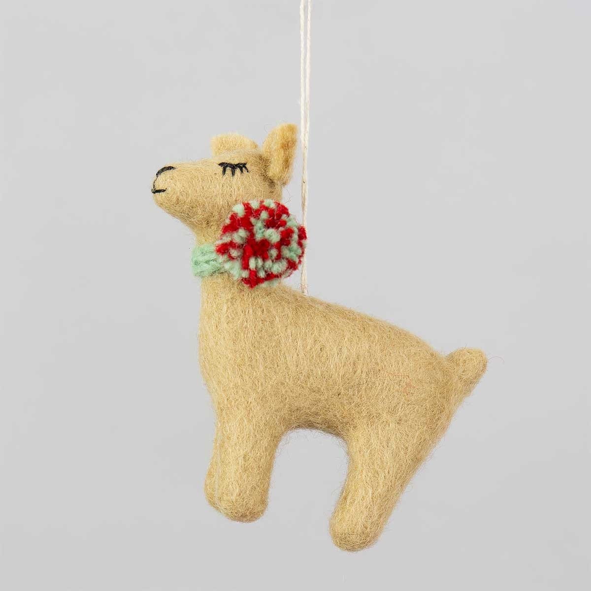 Deer with Pom Pom Hanging Christmas Decoration – Pappa Sven