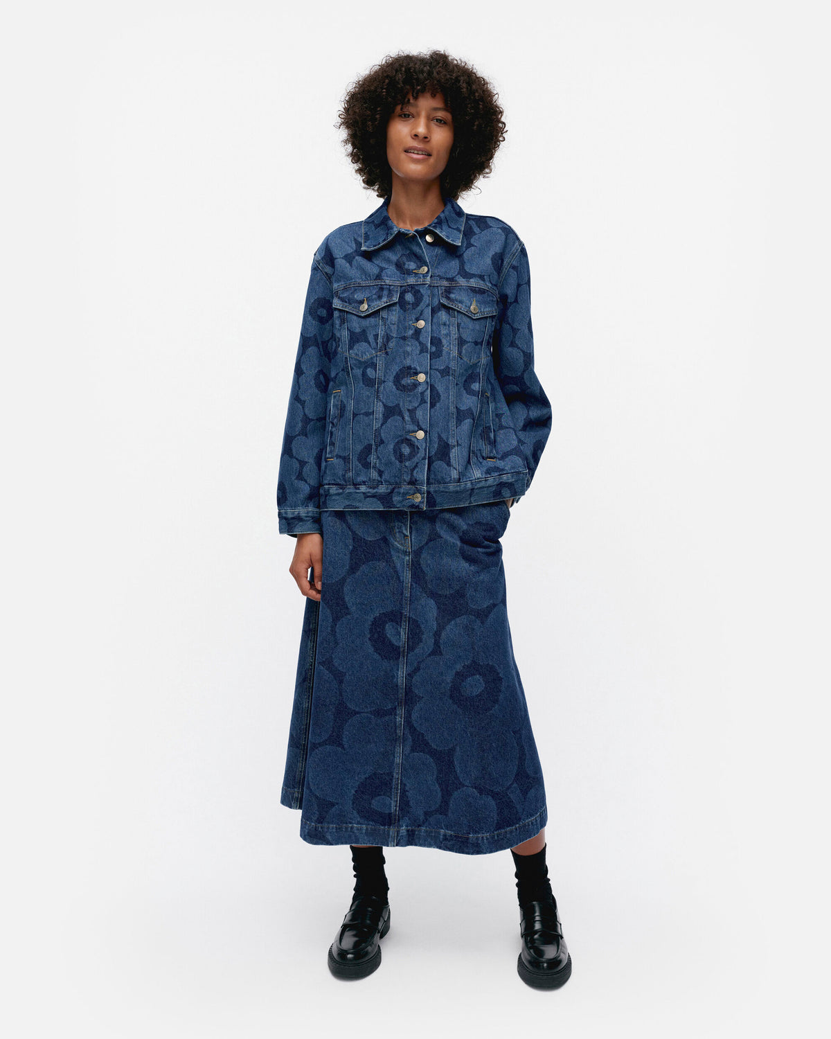 Marimekko 2025 Maridenim Murros Unikko Jeans Jacket – Pappa Sven